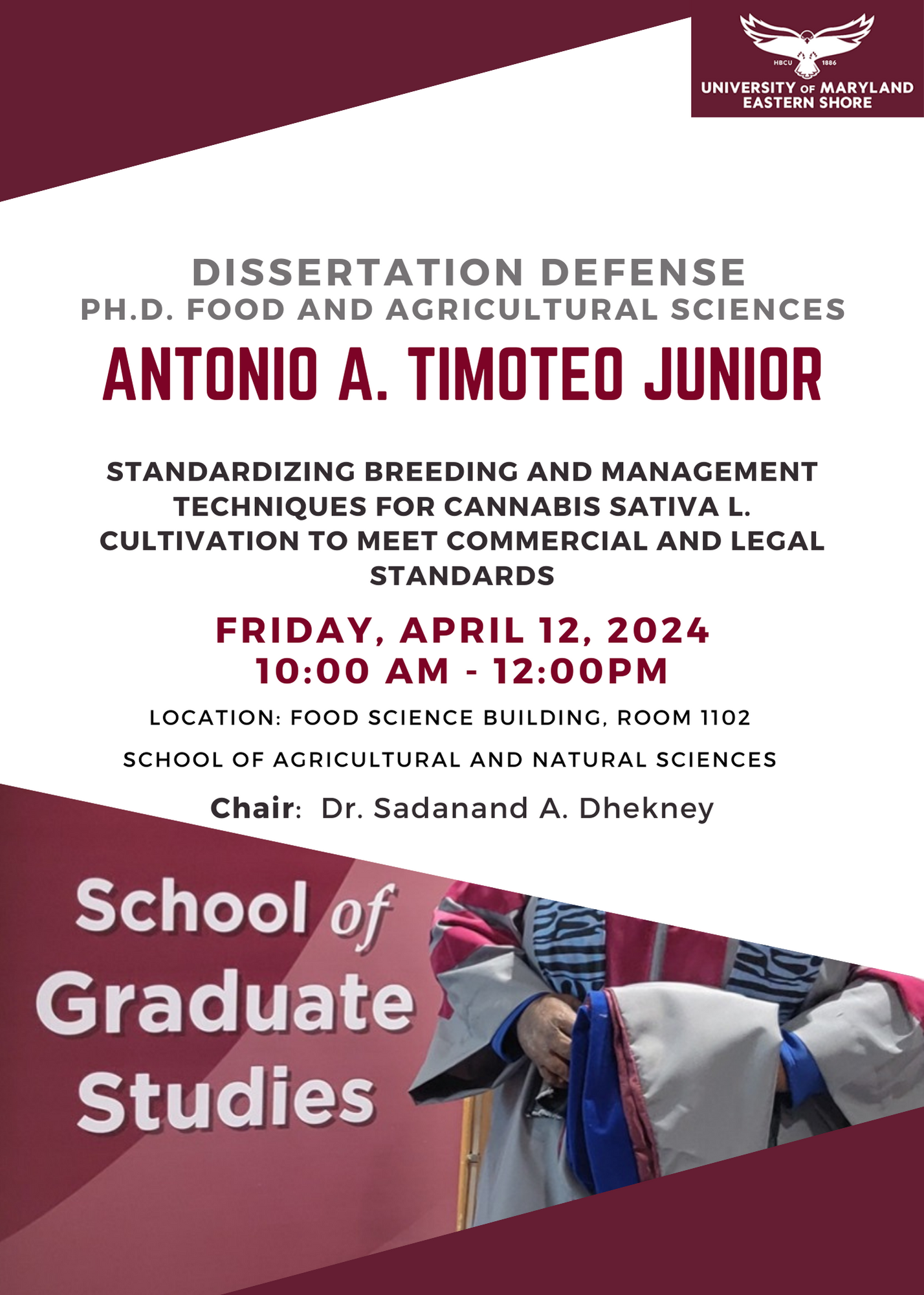 UPCOMING DEFENSES | School of Graduate Studies