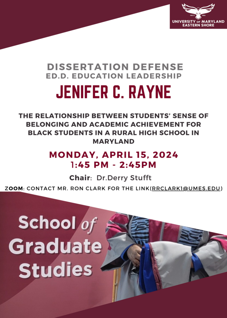 UPCOMING DEFENSES | School of Graduate Studies